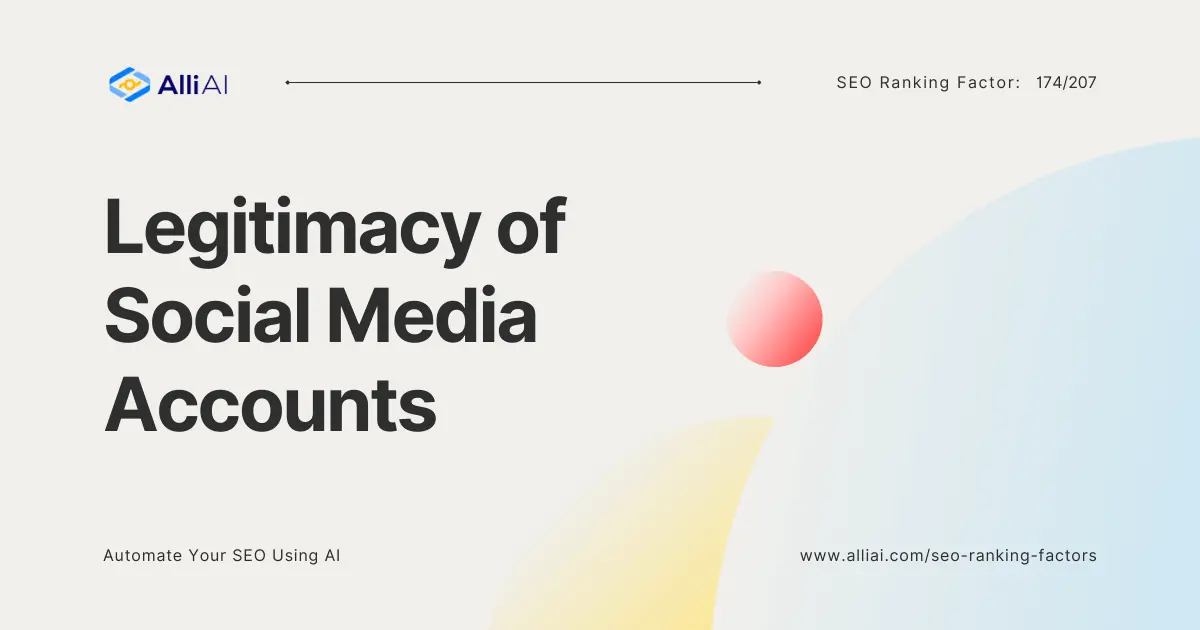 Legitimacy of Social Media Accounts and SEO: What You Need to Know ...