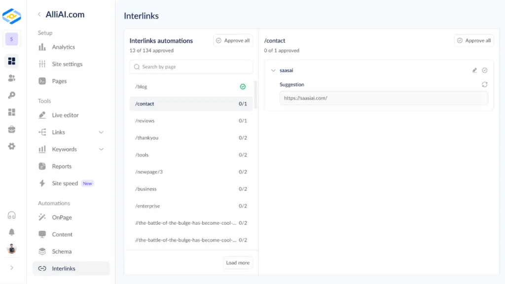 Ai Internal Linking Automation Alli Ai